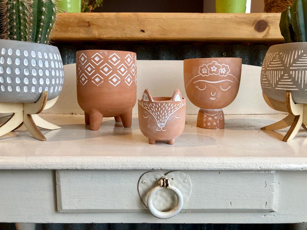 Finely fox terracotta mini planter - Rockbarton Garden Centre